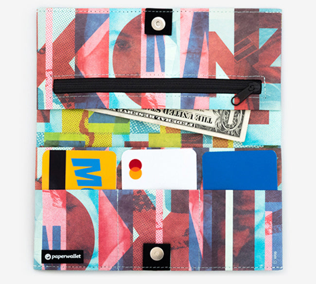 Paperwallet 'Phased’ Tyvek Clutch Wallet w/ RFID Protection - 9.7 cm x 18 cm