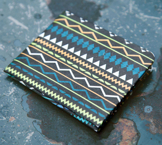 'AZTEC' Tyvek Wallet Pattern | Paperwallet