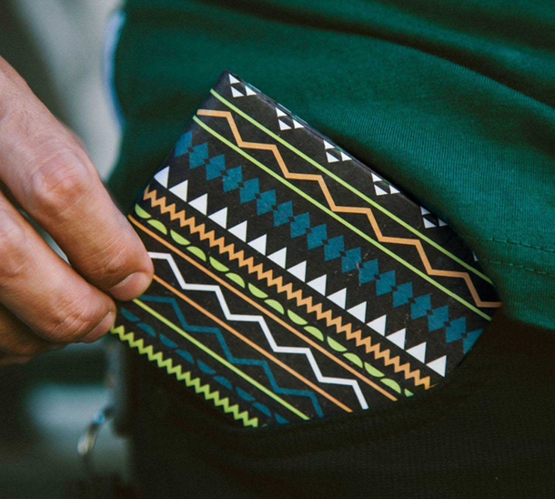 'AZTEC' Tyvek Wallet Pattern | Paperwallet